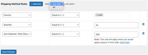 an easy way to configure woocommerce shipping methods for different