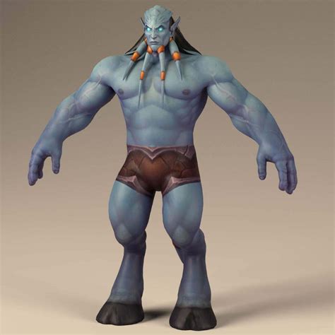 World Of Warcraft Draenei Male 3d Model By Alza3d