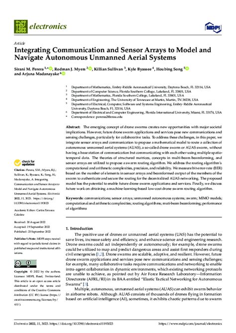 Pdf Integrating Communication And Sensor Arrays To Model And Navigate Autonomous Unmanned