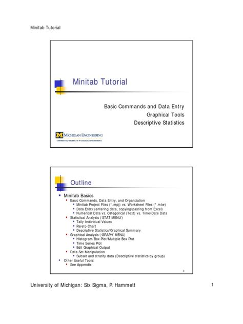 Minitab Tutorial Intro Pdf Microsoft Excel Chart