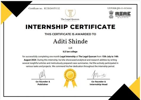 Aditi Shinde On Linkedin Thrilled To Announce The Successful Completion Of My Internship At The