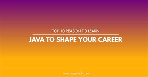 Top 10 Reasons To Learn Java Programming Bagyatech