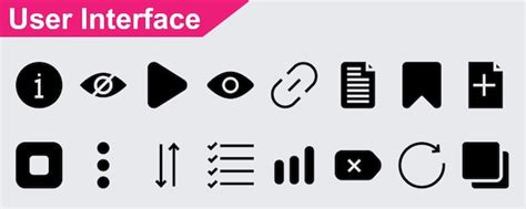 Premium Vector User Interface Vector Icons On White Background