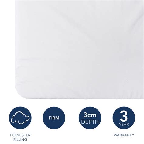 Tutti Bambini Cozee Bedside Crib Polyester Fibre Mattress Dunelm