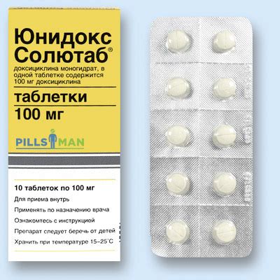 Таблетки Юнидокс Солютаб - инструкция по применению и цена