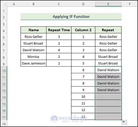 how to repeat rows in excel based on cell value 4 easy ways