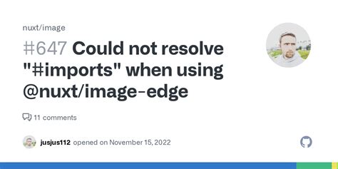 Could Not Resolve Imports When Using Nuxtimage Edge · Issue 647