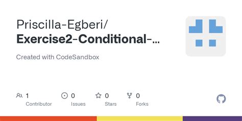GitHub Priscilla Egberi Exercise2 Conditional Rendering Login Created With CodeSandbox