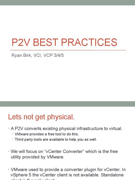 P2v Best Practices Pdf Hyper V Operating System Families