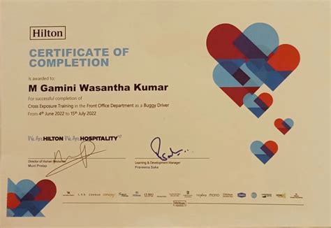 gamini wasantha kumara on linkedin certificate obtained after three months guests