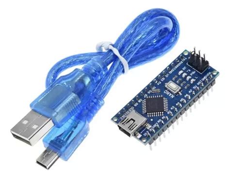 Placa Nano V Soldado Com Cabo Atmega p Compatível Arduino