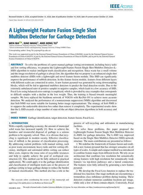 Pdf A Lightweight Feature Fusion Single Shot Multibox Detector For
