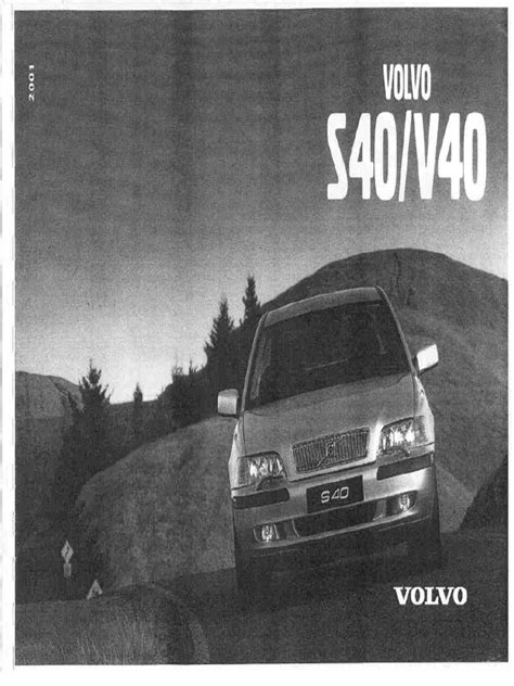 2001 S40 V40 Uzivatelsky Manual Pdf