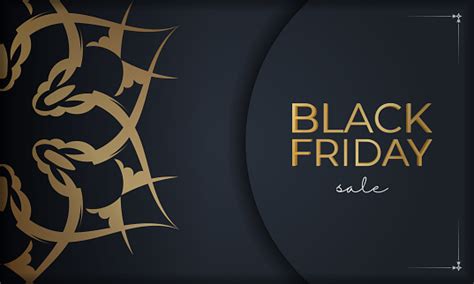 기하학적 골드 패턴의 짙은 파란색의 블랙 프라이데이 포스터 템플릿 단일 이미지에 대한 스톡 벡터 아트 및 기타 이미지 단일