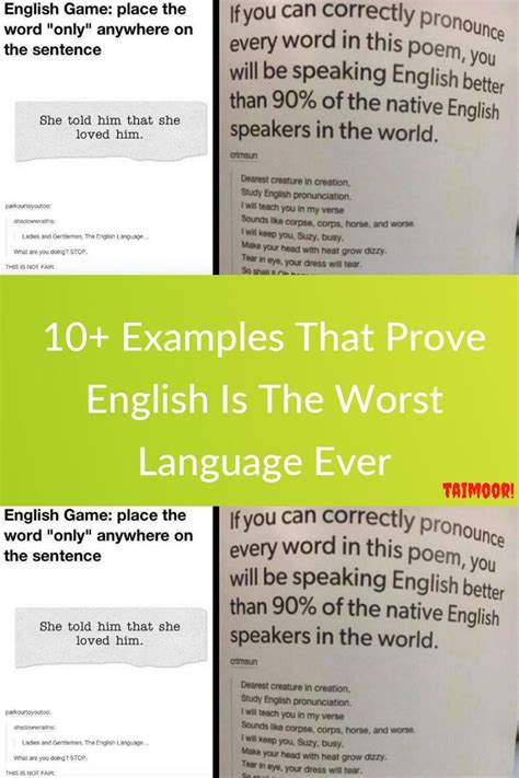 10 Examples That Prove English Is The Worst Language Ever Language Bad Language Tears In Eyes