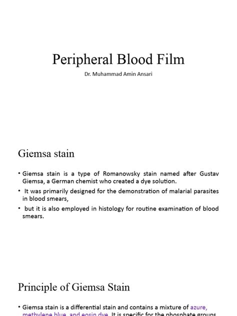 Peripheral Blood Film And Gs Pdf