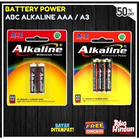 Jual Battery Baterai Batrai Batre Aaa Aa A A Merk Alkaline Alkalin Abc Isi Batang Shopee
