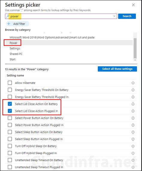 Configure Power Options Using Intune