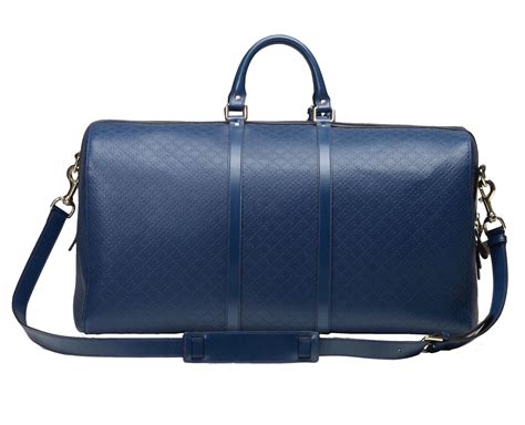 Gucci Bright Diamante Duffle Carry On Large Travel Shoulder Bag Blue