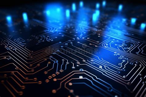 Electronic Circuit Board With Chips Stock Image Image Of Electricity Pattern 310462353