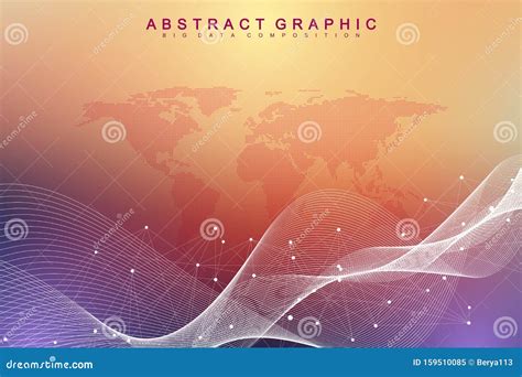 Big Data Visualization Geometric Abstract Background Visual