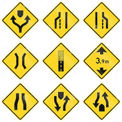 Warning Signs In Ontario Canada Stock Illustration Illustration Of