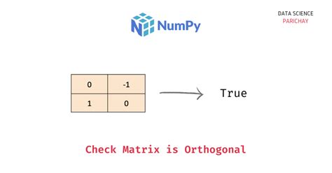 Numpy Check If A Matrix Is Orthogonal Data Science Parichay