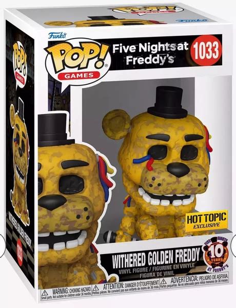 Фигурка Funko Pop Fnaf Five Nights At Freddys Withered Golden Freddy Фанко Поп Фнаф
