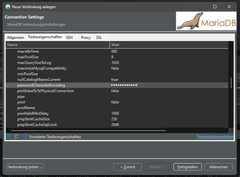 Mysql Mariadb Connect Passwordcharacterencoding Falsch