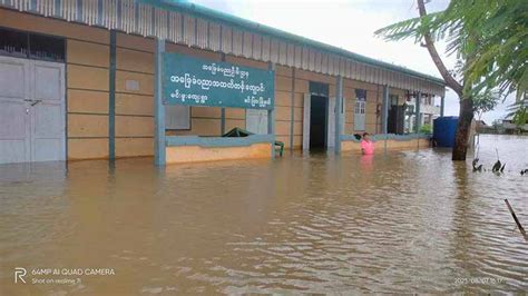 ရခိုင်ပြည်နယ်၌ ရေကြီးမှုကြောင့် လူ ၂ ဦး ရေနစ်သေဆုံး၊ စာသင်ကျောင်းများ ပိတ်ထား