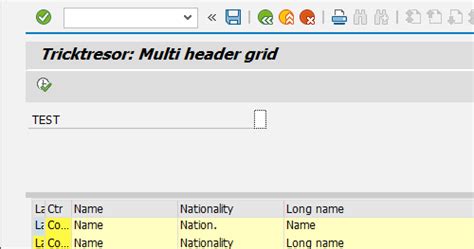Sap Abap Central Alv Grid With Multiple Header Lines