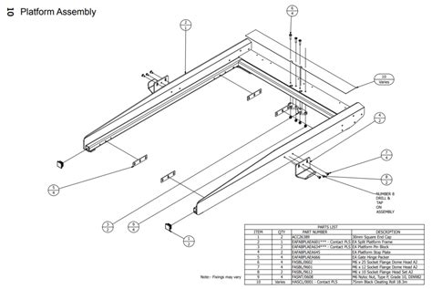 Easy Access Platform Assembly Diagram Passenger Lift Solutions