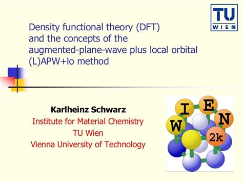Density Functional Theory Dft And The Concepts Of The Augmented Pla…