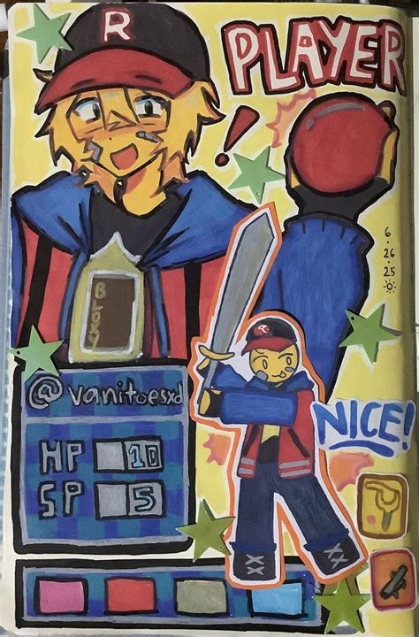 Block Tales Player Page In 2025 Sketches Funky Art Book Art Drawings
