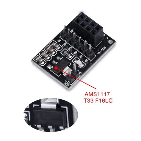 nrf24l01 wireless rf transceiver socket adapter board 3 3v regulator buy nrf24l01 rf