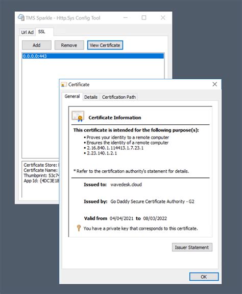 Binding To Sys Over SSL With Certificate On Windows Server Non Technical TMS Support Center