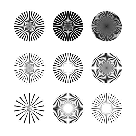 Various Radial Sunburst Shape Collection 35167784 Vector Art At Vecteezy