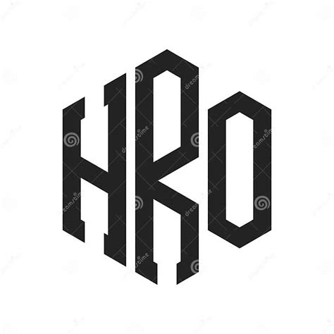 Hro Logo Design Initial Letter Hro Monogram Logo Using Hexagon Shape