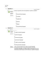 Midterm 210 Docx CSIT 210 Quiz 1 Question 1 1 Out Of 1 Points Consists Of Specific Words And