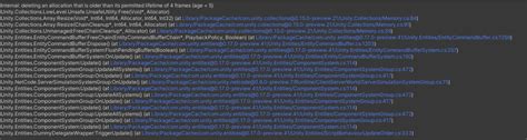 Huge Amount Of Leak Detection Warnings Inside The Multiplayer Sample Project Unity Engine