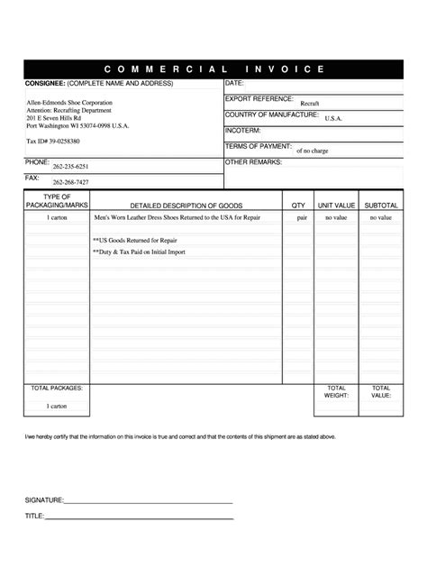 Fillable Online Consignee Complete Name And Address Fax Email Print