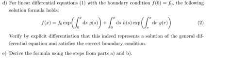 Linear First Order Differential Equation With An Initial Condition
