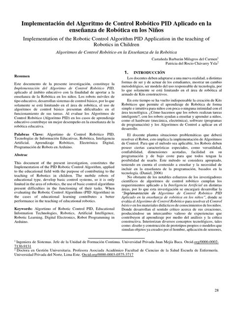 Giocondasn Implementación Del Algoritmo Pdf Robot Robótica