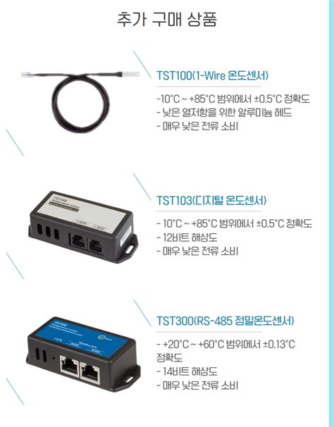 테라콤 실시간 온도 측정 센서 Tst300modbus Rtu 정밀온도센서