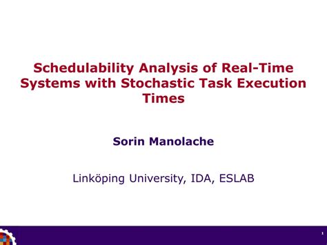 Ppt Stochastic Schedulability Analysis In Real Time Systems