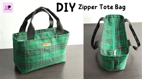 Diy Recessed Zipper Tote Bag Diy Tote Bag Tutorial Youtube