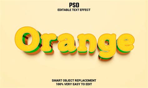 Orange Text Effect Photoshop PREMIUM PSD File