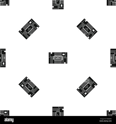 Microchip Pattern Seamless Black Stock Vector Image Art Alamy