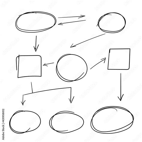 Flowchart With Geometrical Elements Infographics Step By Step Structure