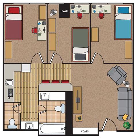 Suite Layouts And Dimensions Housing And Residential Life University Of